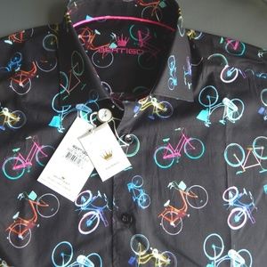 Bertigo | Shirts | Bertigo Crown Henry Shaped Fit Cotton Black Shirt ...